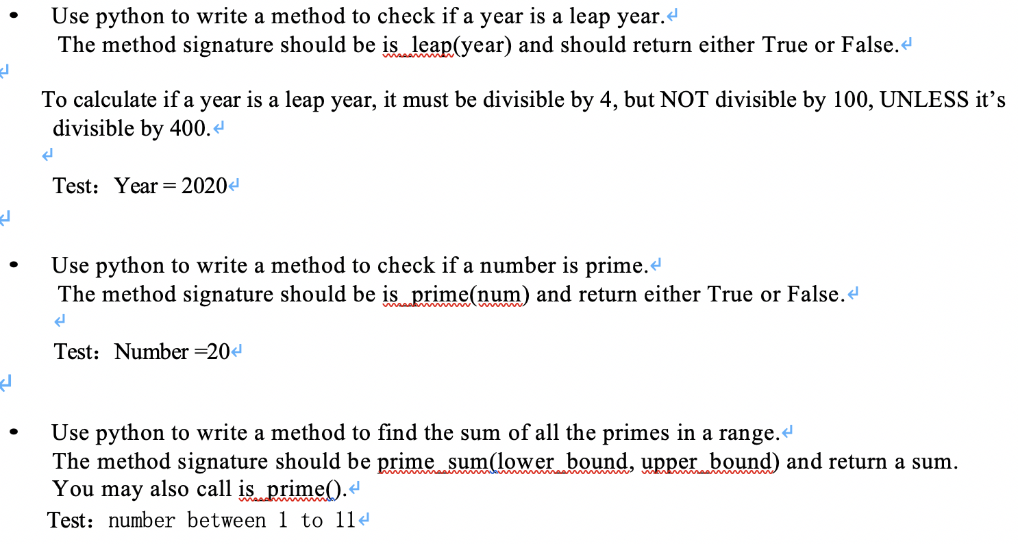 Solved Use python to write a method to check if a year is a | Chegg.com