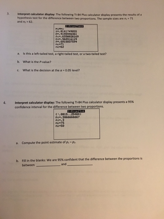 Solved 210 Statistics Inferences about Two Population | Chegg.com