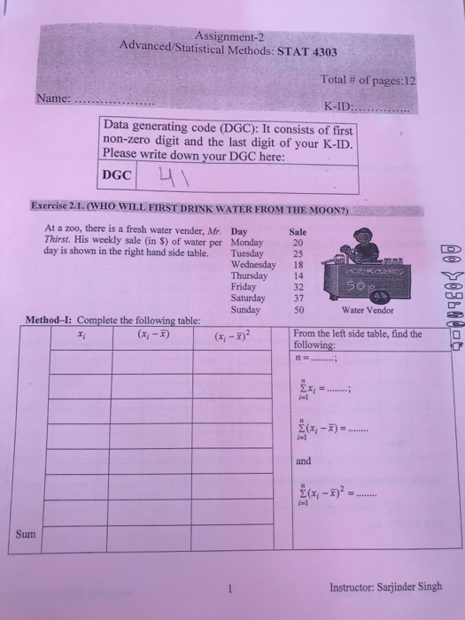 Solved Assignment-2 Advanced/Statistical Methods: STAT 4303 | Chegg.com