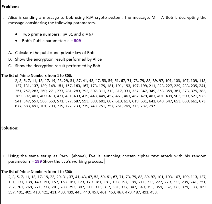 Solved Problem: 1. Alice is sending a message to Bob using | Chegg.com