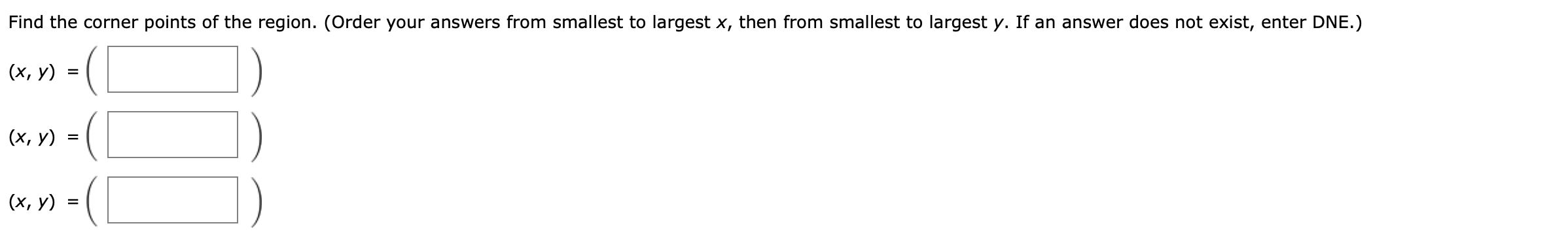 Solved ind the corner points of the region. (Order your | Chegg.com