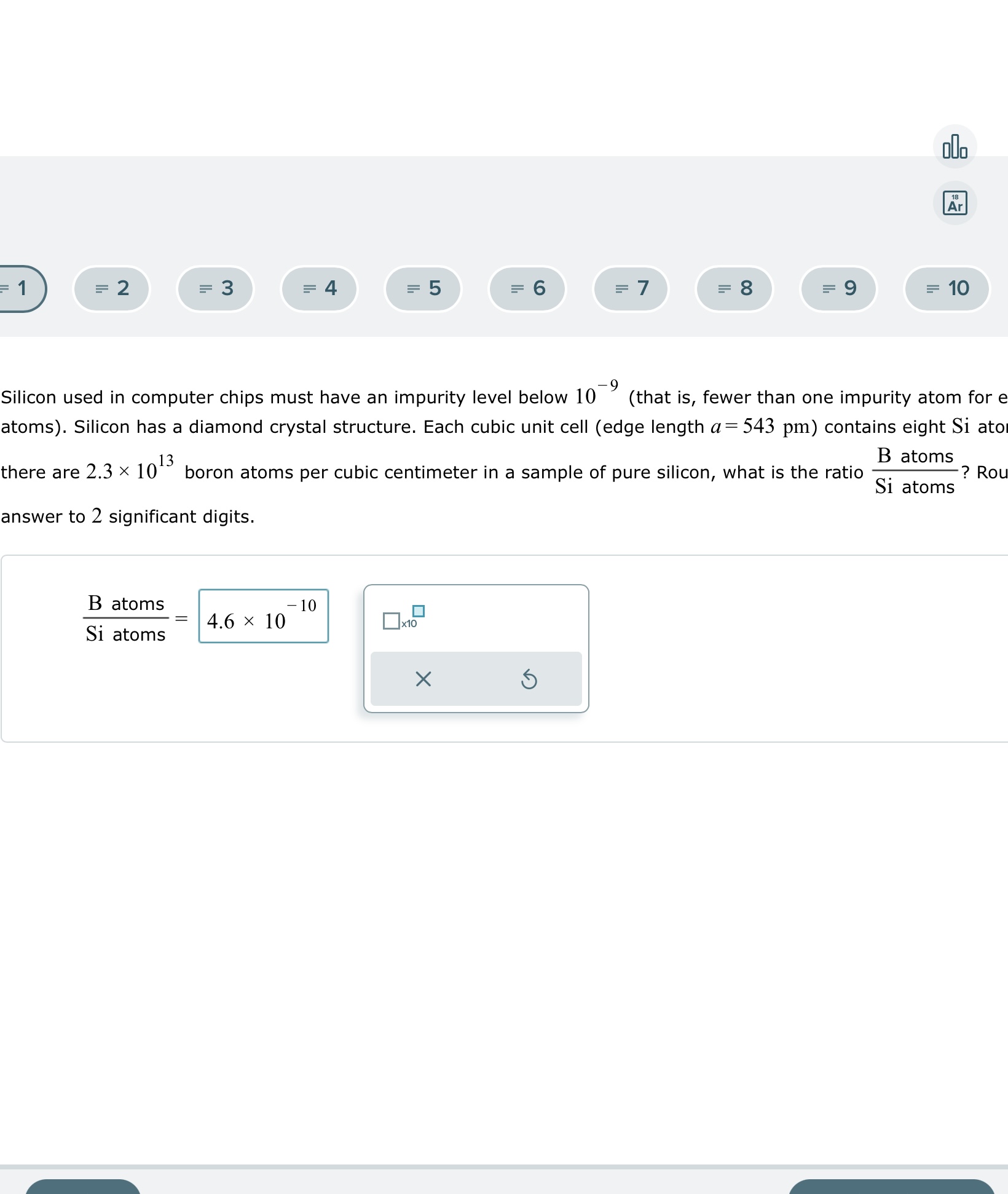 Solved Silicon used in computer chips must have an impurity | Chegg.com