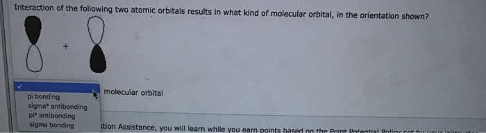 Solved Interaction of the following two atomic orbitals | Chegg.com