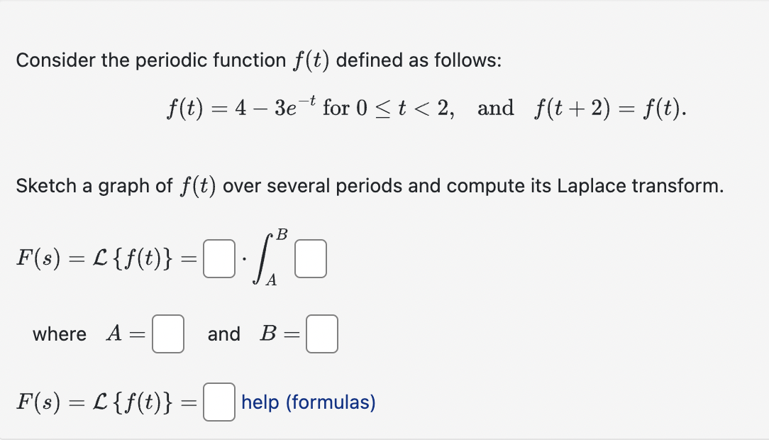 Solved Consider the periodic function f(t) defined as | Chegg.com