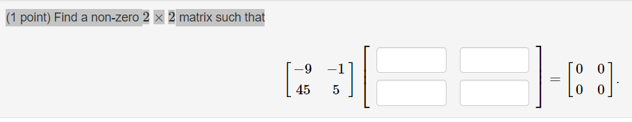 Solved [−945−15][[]=[0000] | Chegg.com