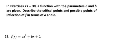 Solved In Exercises 27−30, a function with the parameters a | Chegg.com