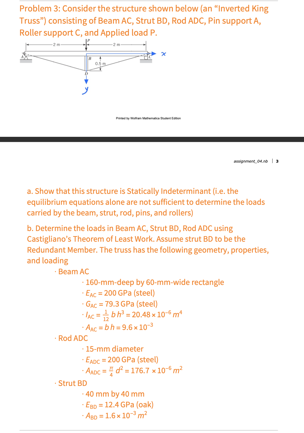 Solved Problem 3: Consider the structure shown below (an | Chegg.com