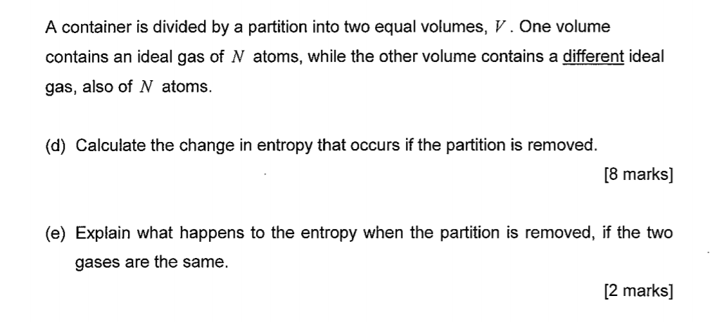 Solved A container is divided by a partition into two equal | Chegg.com