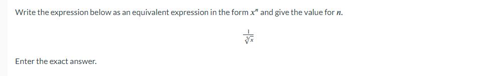 Solved Write the expression below as an equivalent | Chegg.com