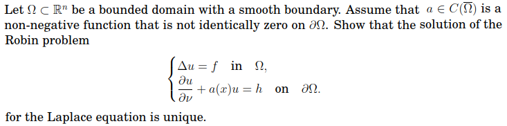 Let Ω⊂Rn be a bounded domain with a smooth boundary. | Chegg.com