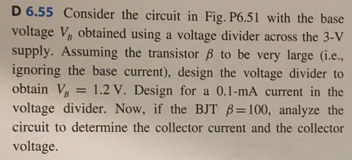 Solved D 6.55 Consider the circuit in Fig. P6.51 with the | Chegg.com