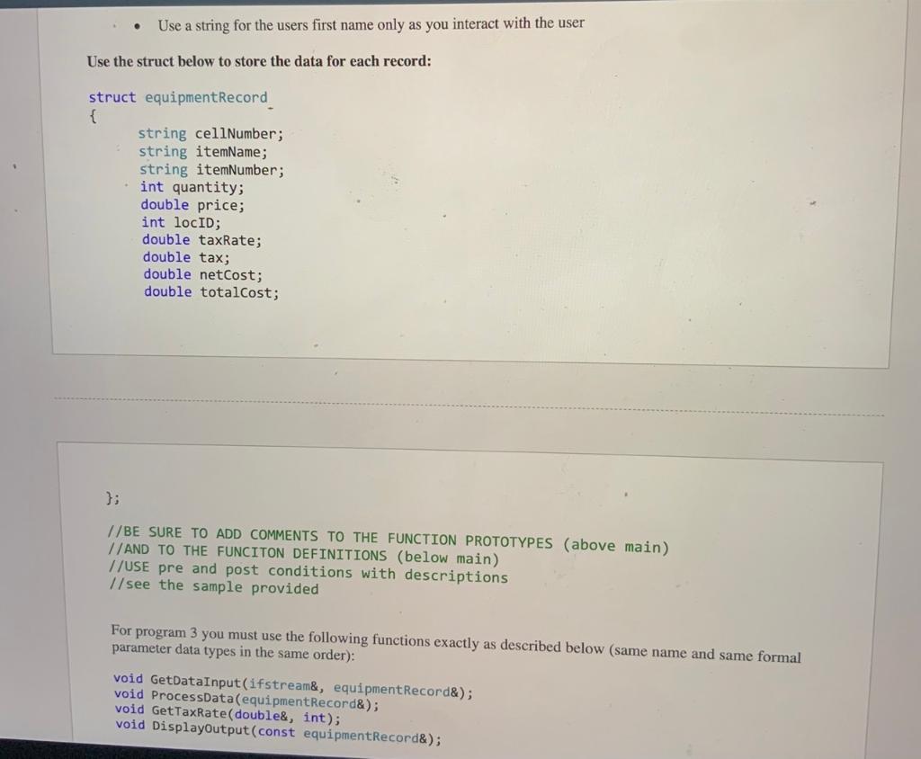 Solved COP 3014 – program 3 – order calculator with struct | Chegg.com