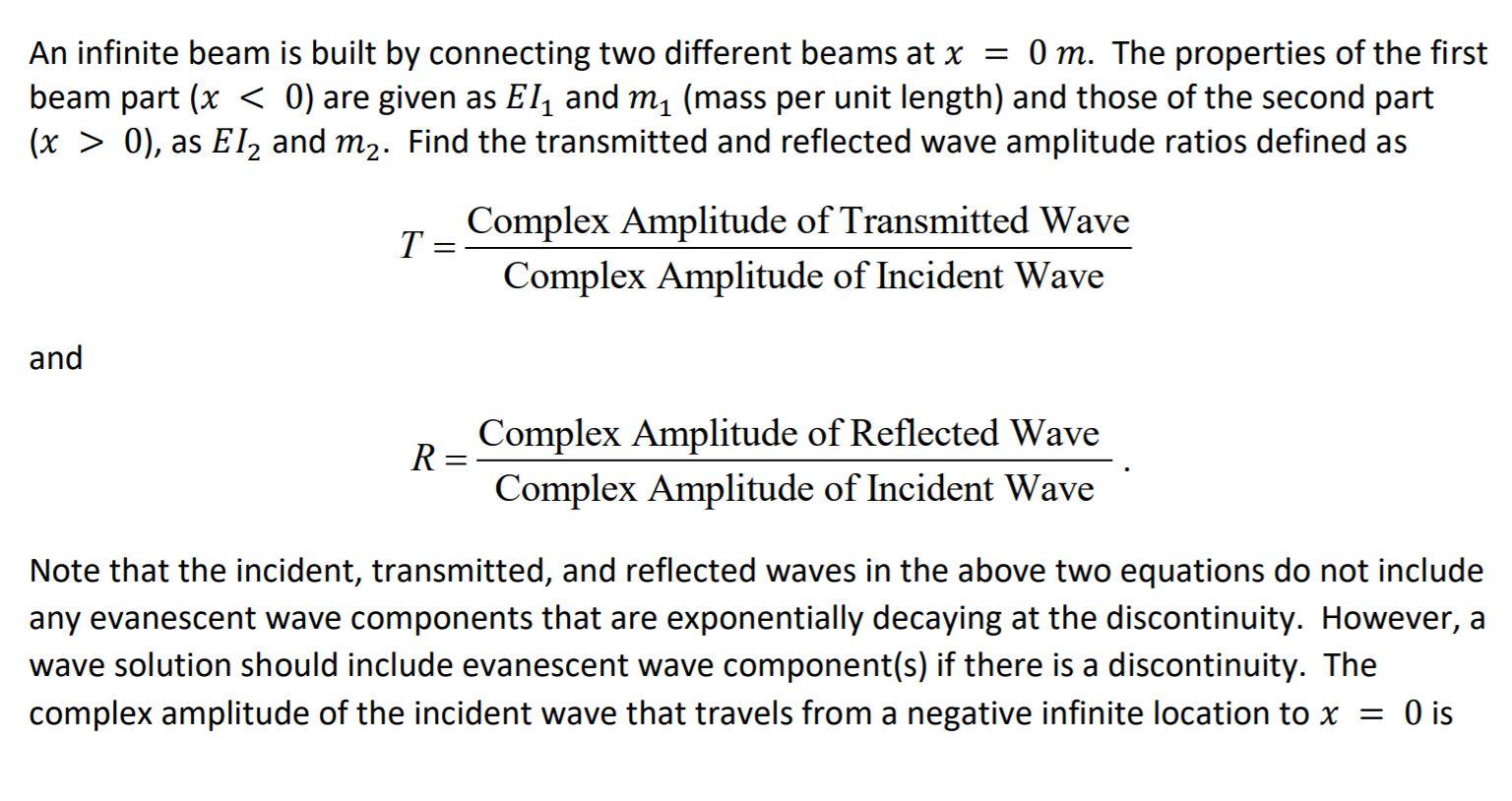 An infinite beam is built by connecting two different | Chegg.com