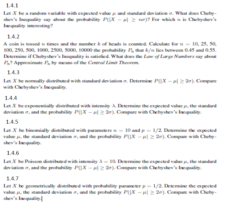 Solved 1.4 .1 Let X be a random variable with expected value | Chegg.com