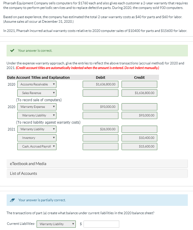 Solved Pharoah Equipment Company sells computers for $1760 | Chegg.com