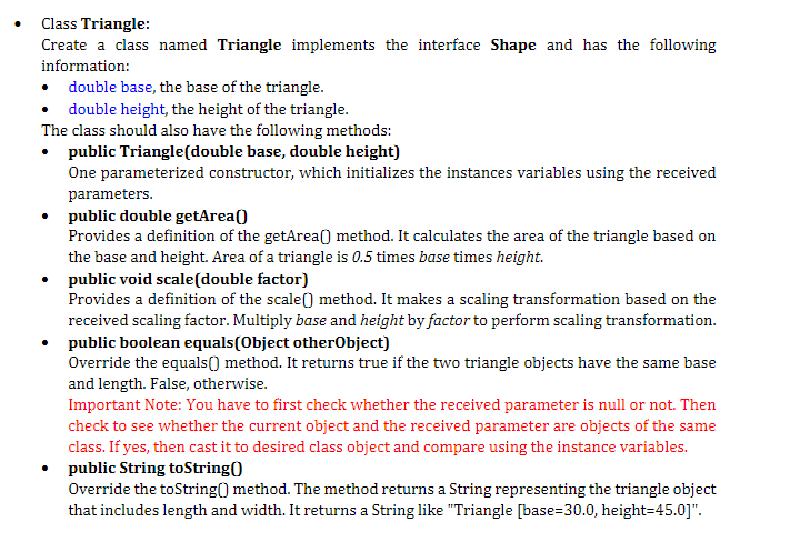 Solved • Interface Shape Create An Interface Named Shape 