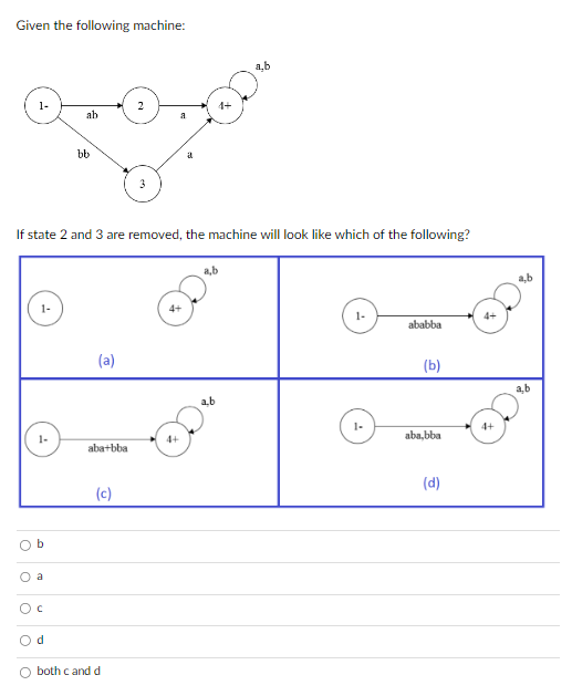Solved Given the following machine:If state 2 ﻿and 3 ﻿are | Chegg.com