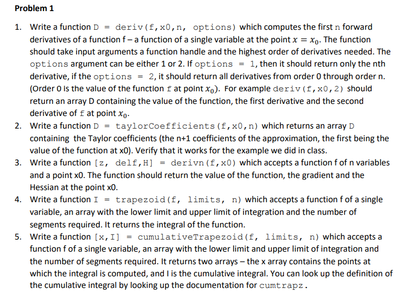 The program is matlab. The input and output arguments | Chegg.com