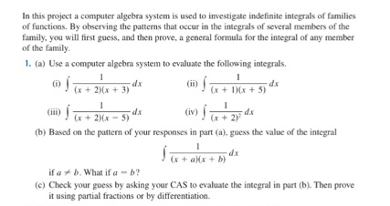 Solved In this project a computer algebra system is used to | Chegg.com