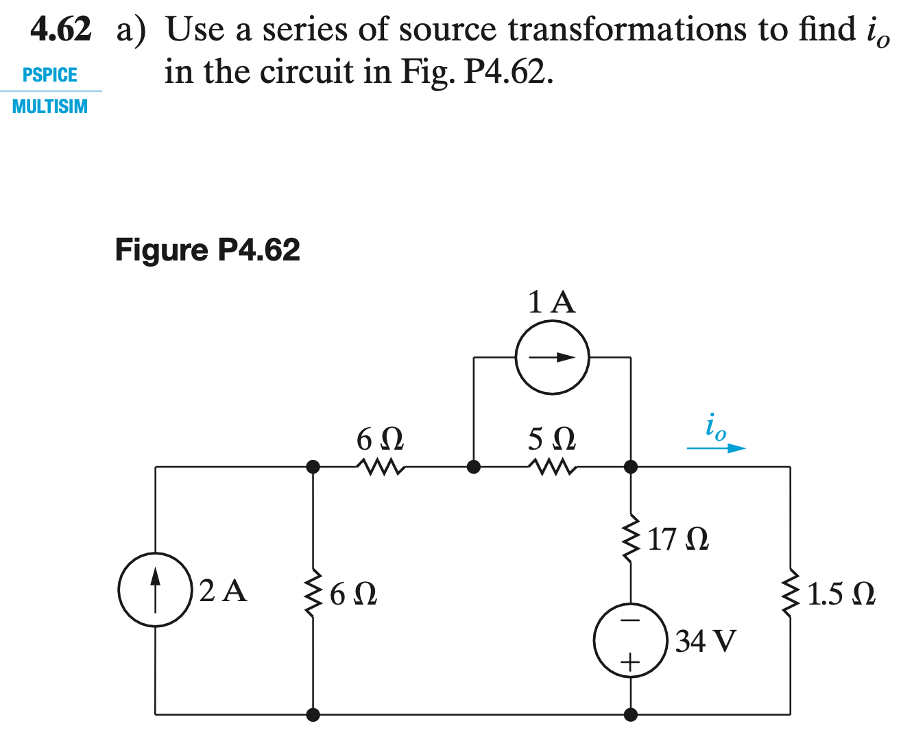 Solved A Use A Series Of Source Transformations To Find Io 0941