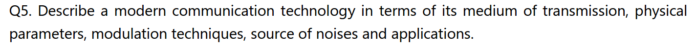 Solved Q5. Describe a modern communication technology in | Chegg.com