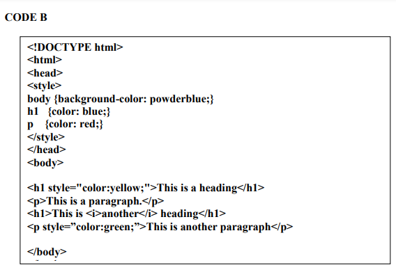 Solved a) Fill in the Missing Code The web page defined by | Chegg.com