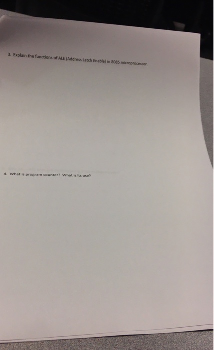 Solved Explain the functions ofALE (Address Latch Enable) in | Chegg.com