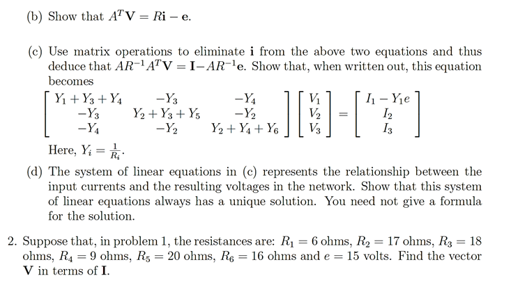 1. Consider the electrical network shown below.The | Chegg.com