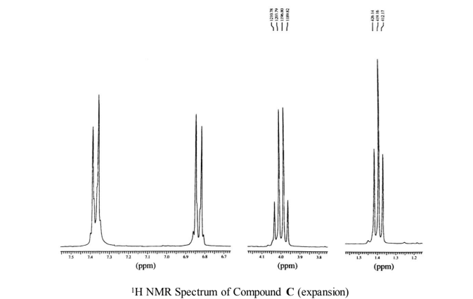 Solved The following 1H NMR spectrum is of compound C with | Chegg.com