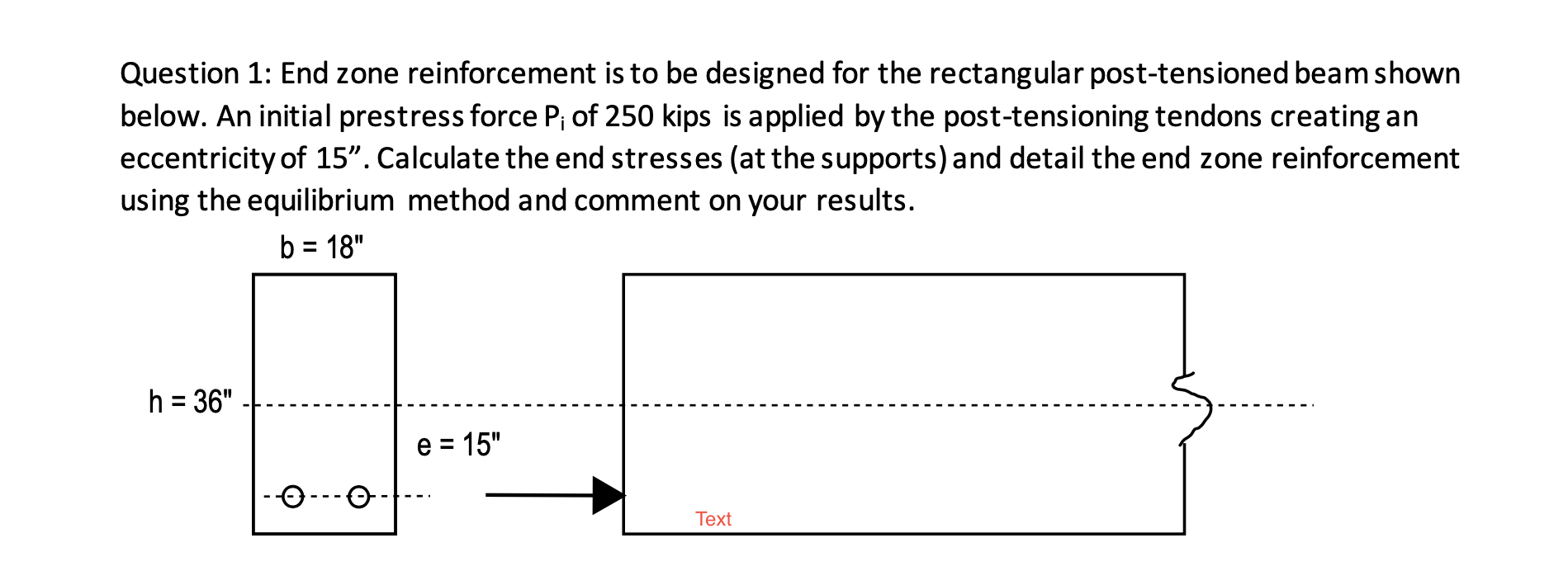 Solved Question 1: End zone reinforcement is to be designed | Chegg.com