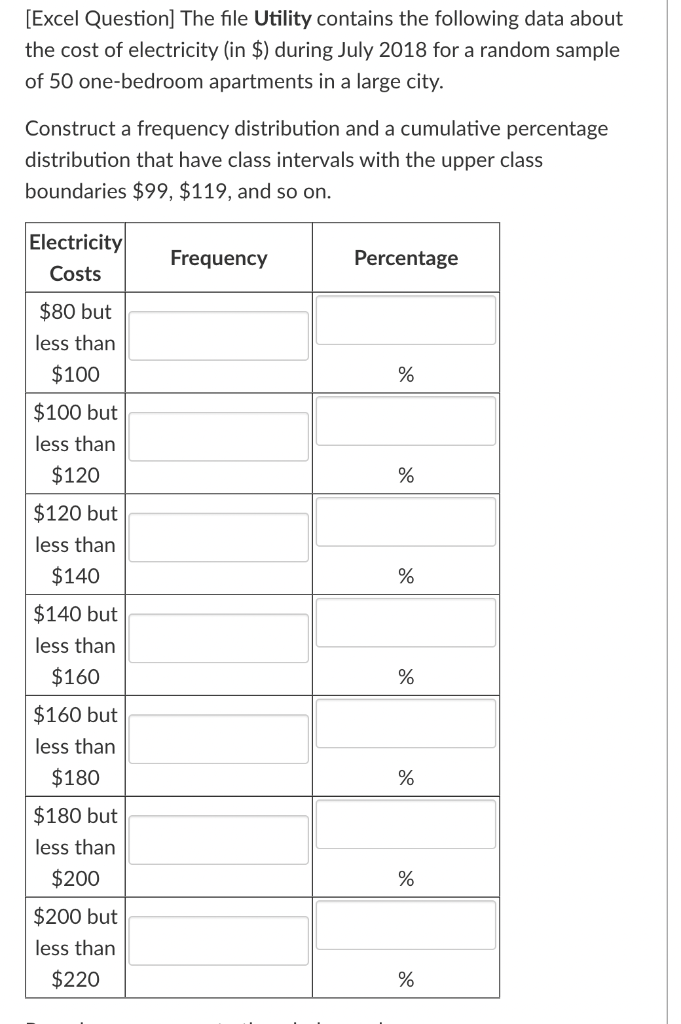 [Excel Question] The file Utility contains the | Chegg.com