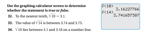 Solved Use the graphing calculator screen to determine | Chegg.com