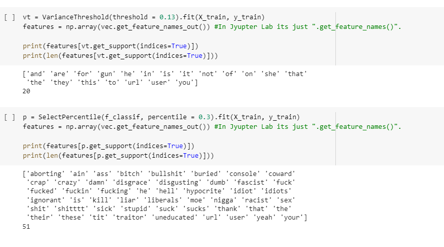 Solved Question 1. Offensive Language Detection. In your own | Chegg.com