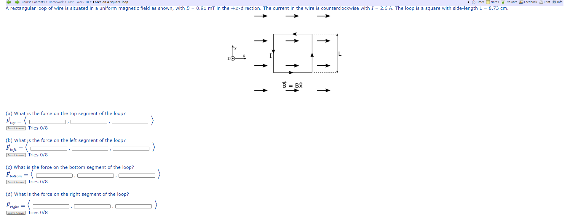 Solved Course Contents >> Homework » Post - Week 10 >> Force | Chegg.com