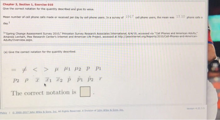 Solved Chapter 3, Section 1r Exercise 010 Give the correct | Chegg.com