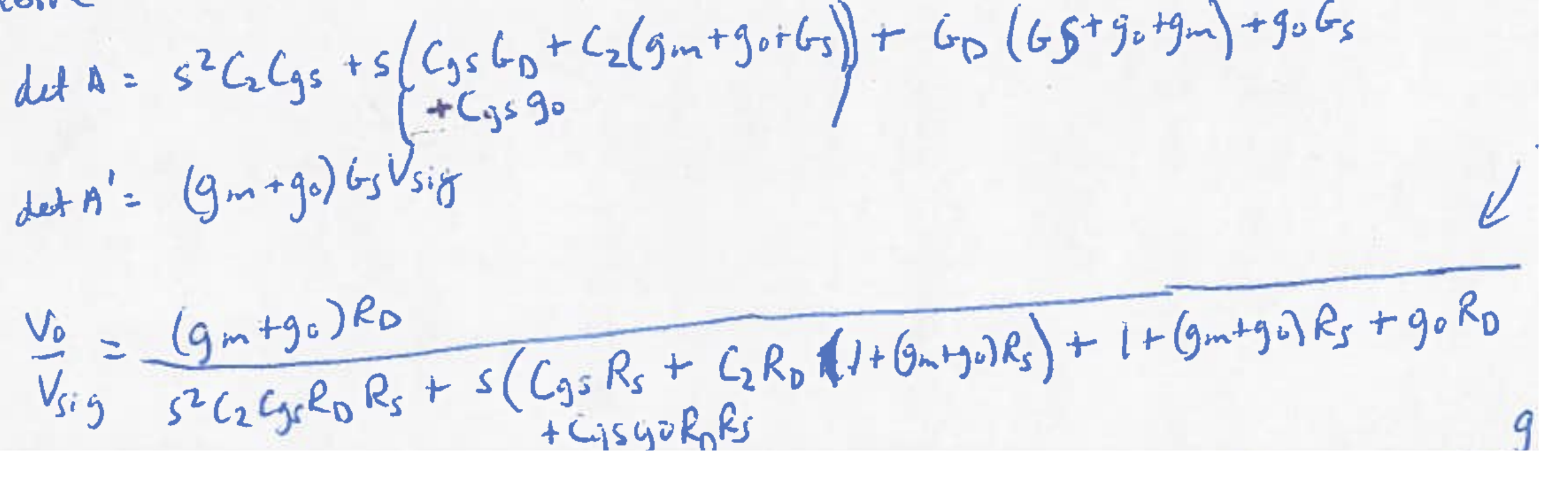 0) Find the frequency dependent gain from Vsig to Vo, | Chegg.com