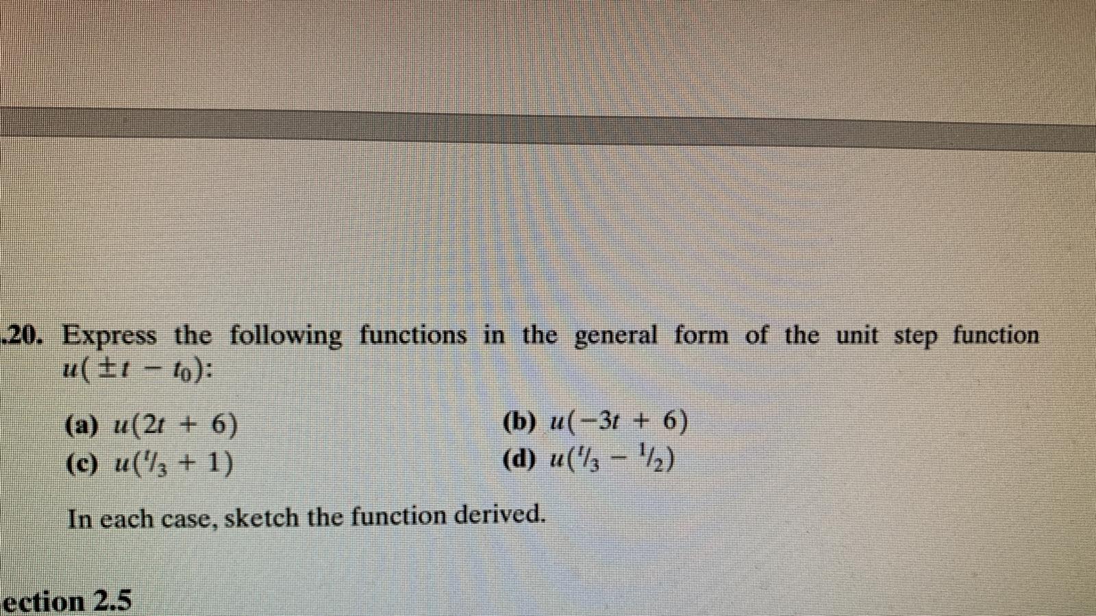 Solved 20. Express the following functions in the general | Chegg.com