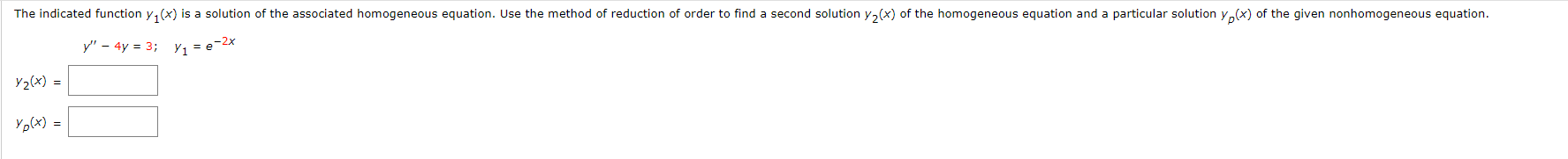 Solved The indicated function y1(x) is a solution of the | Chegg.com