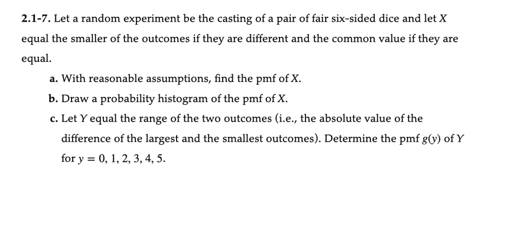 Solved 2.1-7. Let a random experiment be the casting of a | Chegg.com