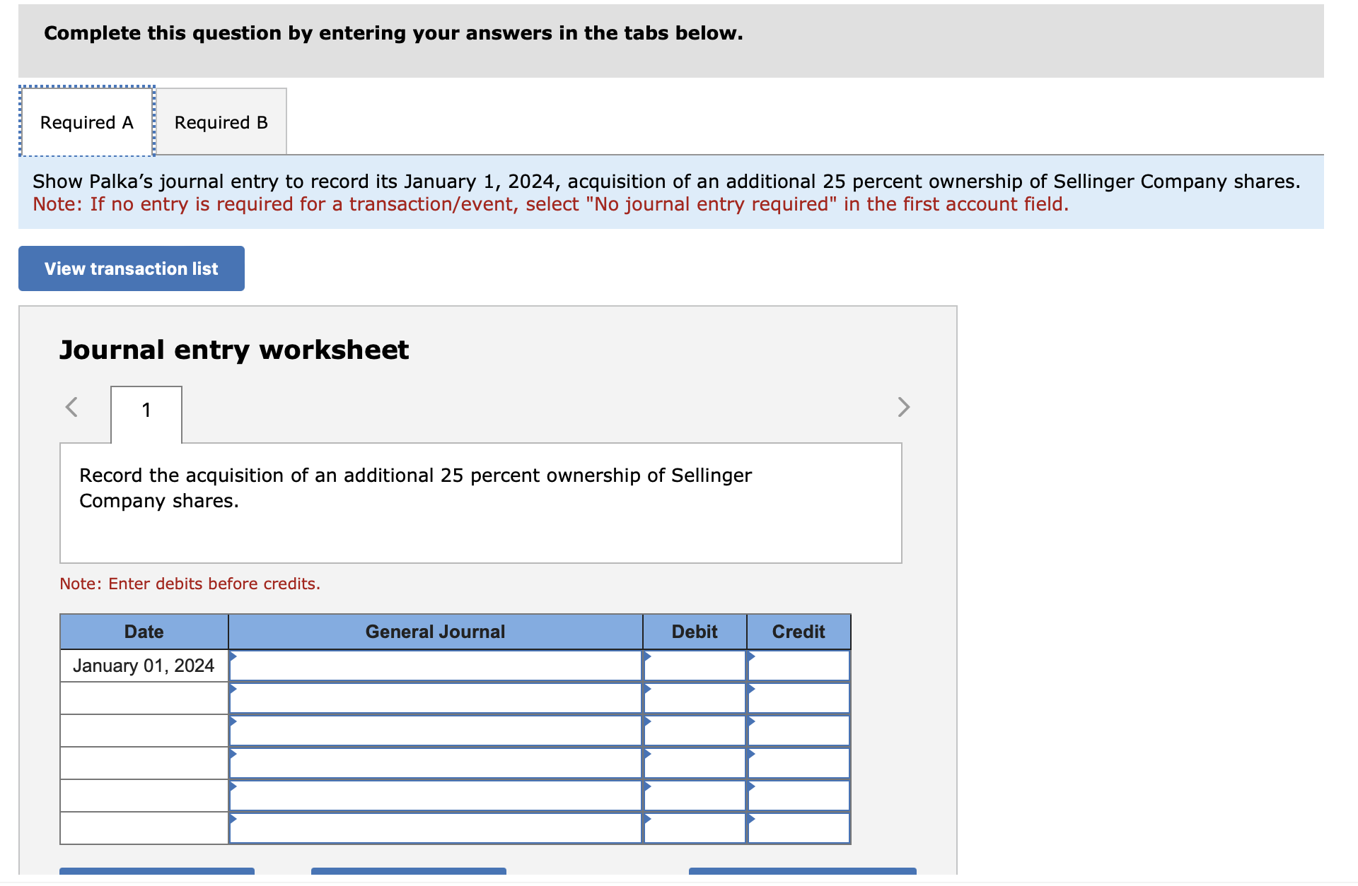 Solved On January 1, 2023, Palka, Incorporated, acquired 70 | Chegg.com