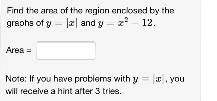 Solved Find the area of the region enclosed by the graphs of | Chegg.com