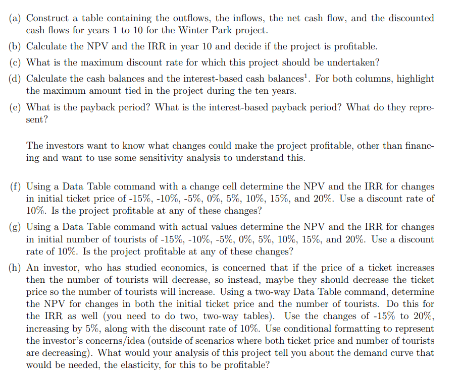 (a) Construct a table containing the outflows, the | Chegg.com