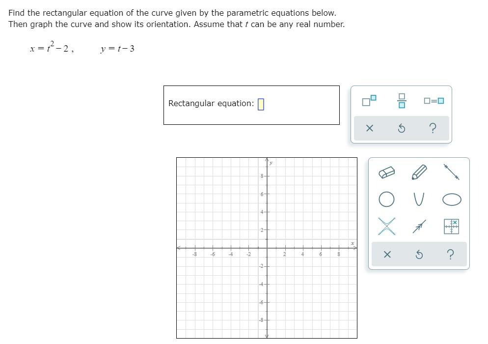 Solved Find the rectangular equation of the curve given by | Chegg.com