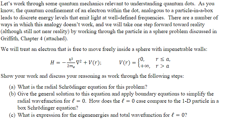 Solved Let's work through some quantum mechanics relevant to | Chegg.com