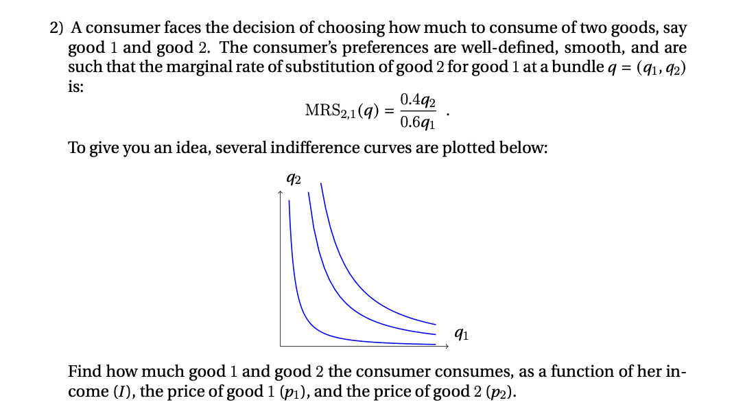 Solved A consumer faces the decision of ﻿choosing how much | Chegg.com