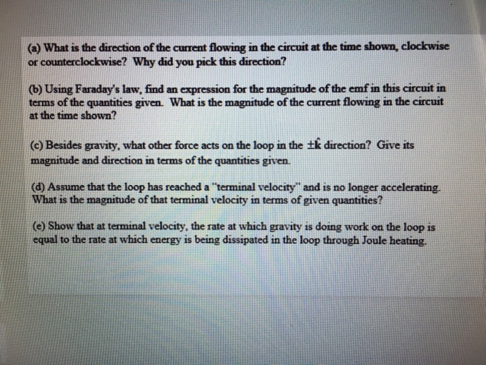 Solved 10. A rectangular loop of wire with mass m, width w, | Chegg.com