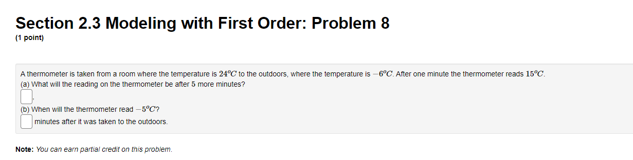 Solved Section 2 3 Modeling With First Order Problem 8 1