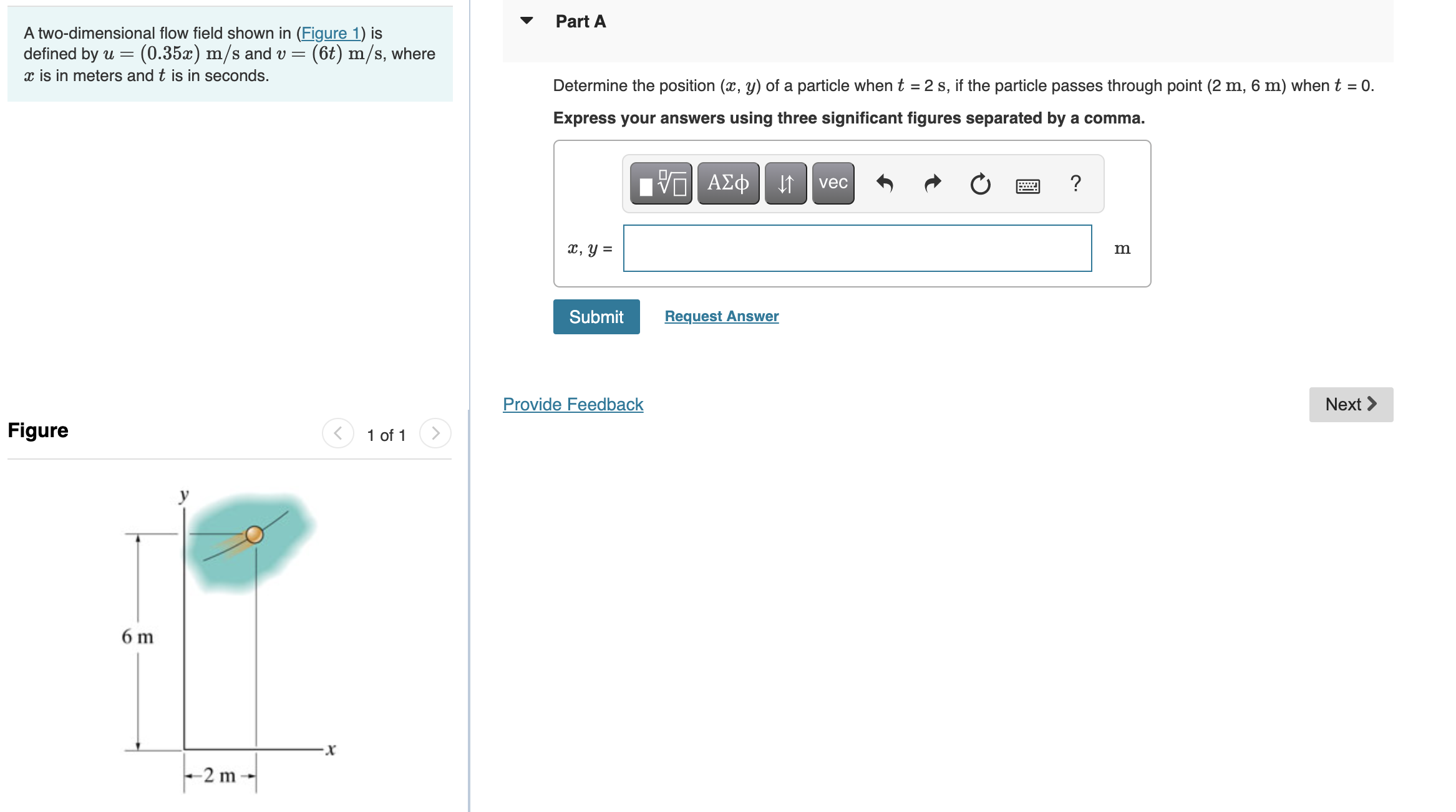 Solved Part A A two-dimensional flow field shown in (Figure | Chegg.com