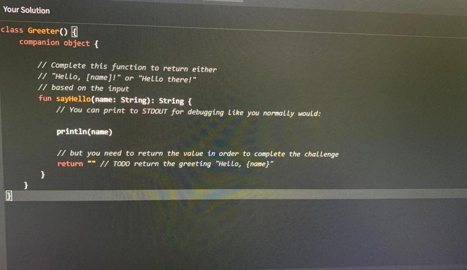 Solved Using kotlin language hello, how would be the | Chegg.com