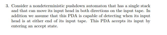 Solved 3. Consider a nondeterministic pushdown automaton | Chegg.com